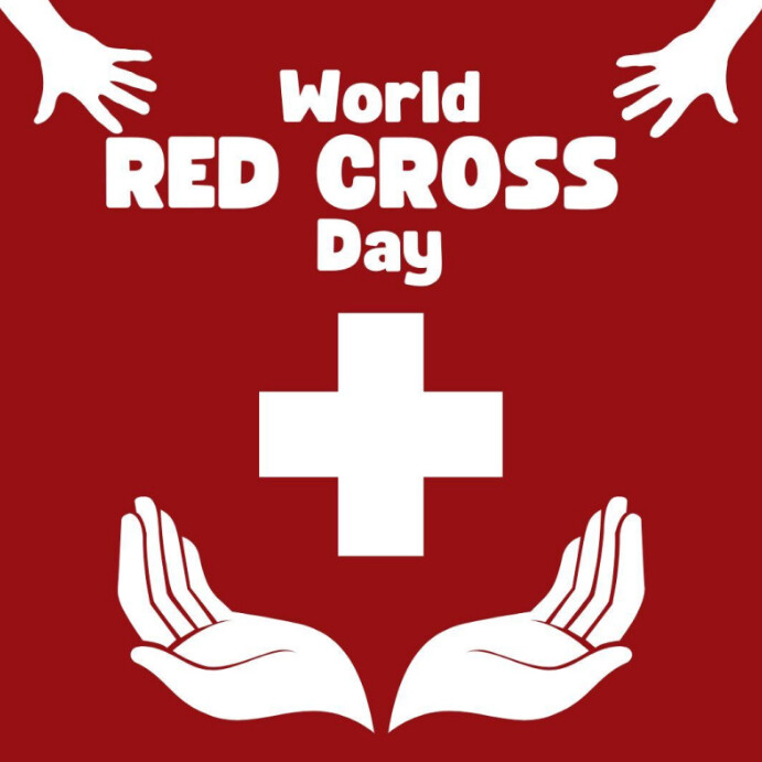 Copy of Red Maximalist World Red Cross Day Instagram Post | PosterMyWall