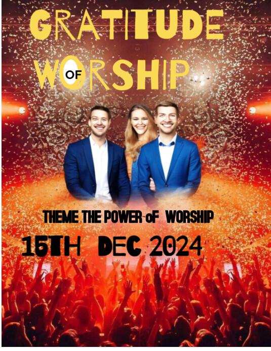 Copy of Red Maximalist Worship Sunday Flyer (us Letter) | PosterMyWall