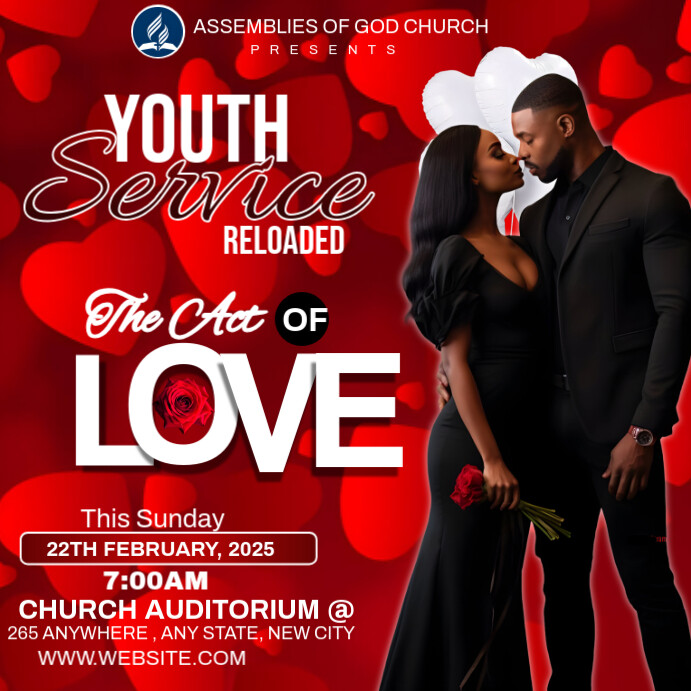 Copy of Red Maximalist Your Service Valentine Programme Instagram Post ...