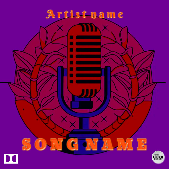 Red Mic music Template | PosterMyWall