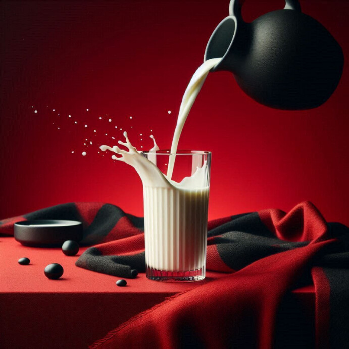 Red Milk Advert Instagram Post Template | PosterMyWall