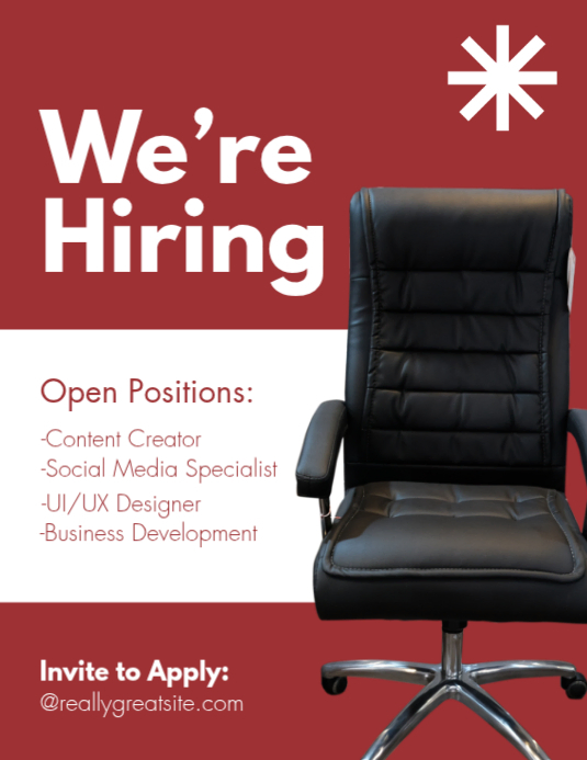 Red Minimalist We're Hiring Instagram Story Template | PosterMyWall