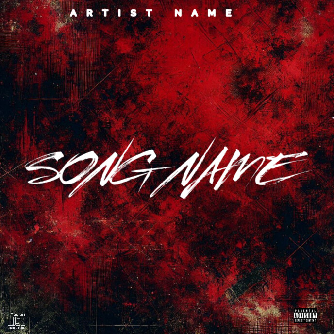 Red Mixtape Album Cover Template | PosterMyWall