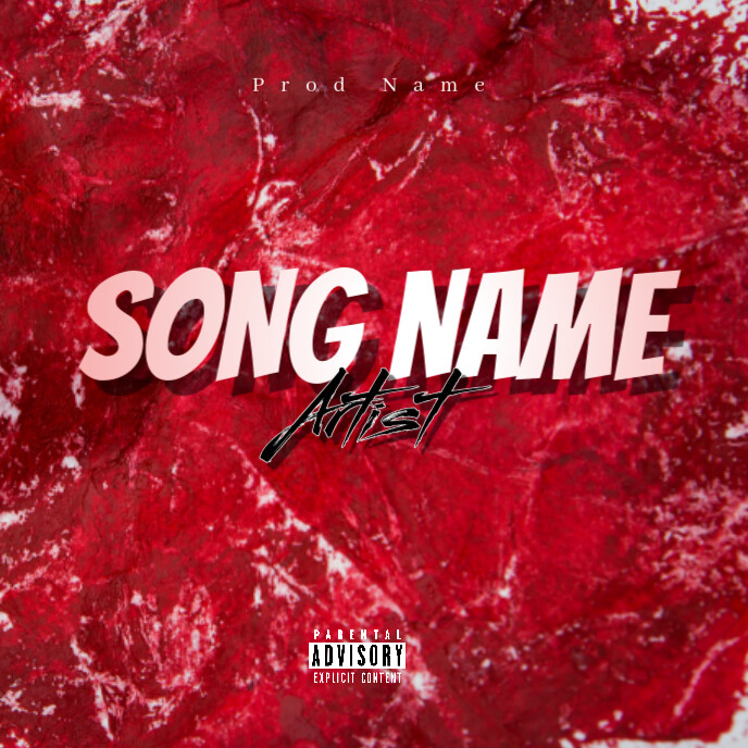Red Mixtape Album Cover Template | PosterMyWall