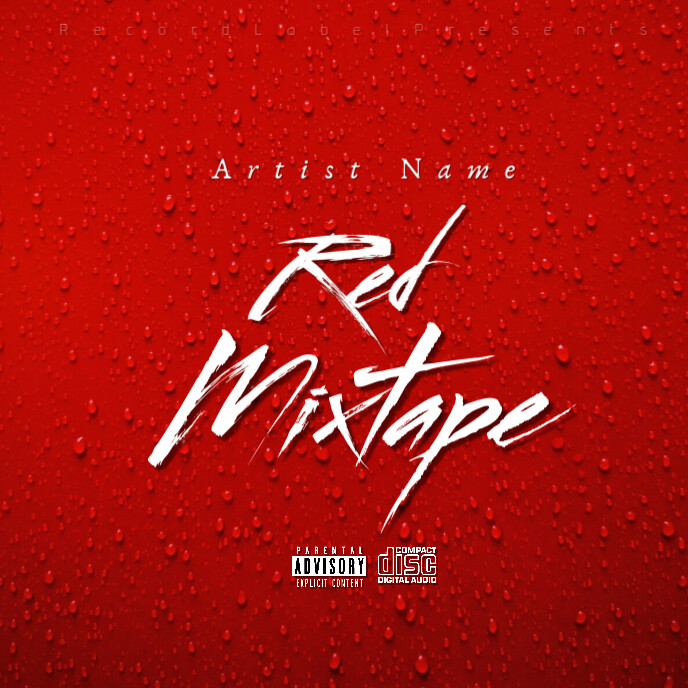 Plantilla de Red Mixtape Album Cover | PosterMyWall