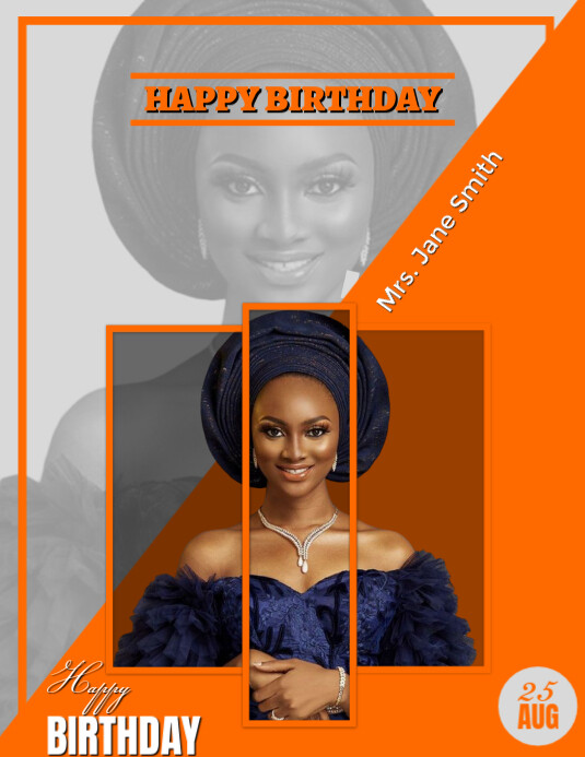 Copy of Red Modern & Minimal Birthday Celebration Poster Flyer (us ...