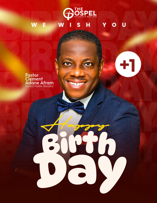 Copy of Red Modern & Minimal Birthday Wish Flyer (us Letter) | PosterMyWall