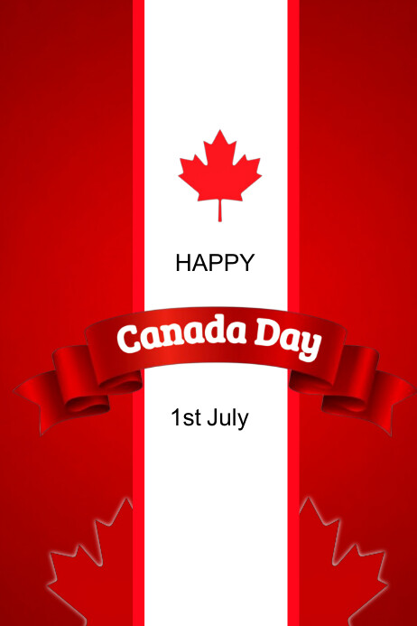 Copy of Red Modern & Minimal Canada Day Poster | PosterMyWall