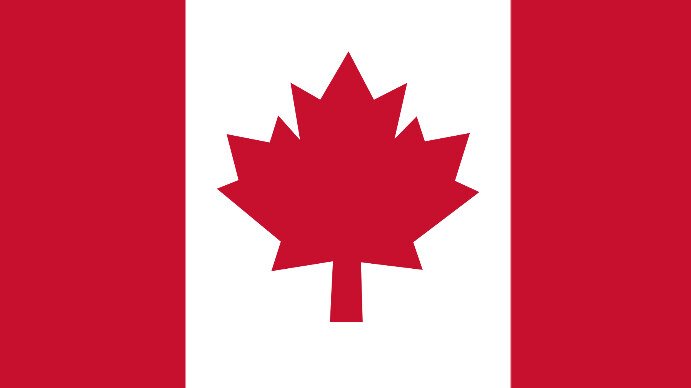 Copy of Red Modern & Minimal Canada Flag Digital Display (16:9 ...