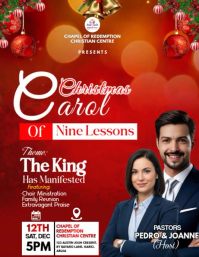 Red Modern & Minimal Christmas Carol Service Flyer (us Letter) Template ...