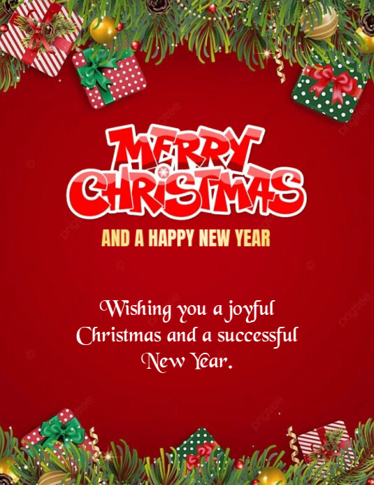 Plantilla de Red Modern & Minimal Christmas Flyer (us Letter ...