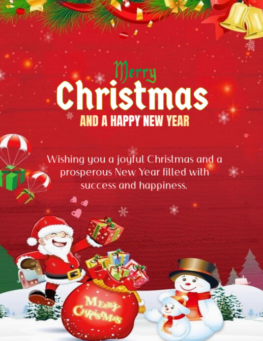 Copy of Red Modern & Minimal Christmas Flyer (us Letter) | PosterMyWall