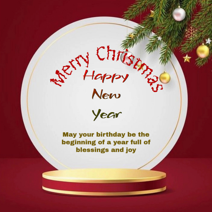 Red Modern & Minimal Christmas Greeting Cards Logo Template | PosterMyWall