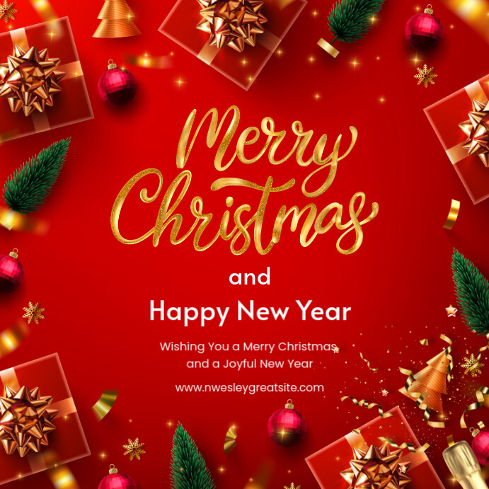 Copy of Red Modern & Minimal Christmas Instagram Post | PosterMyWall