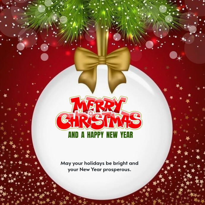 Red Modern & Minimal Christmas Logo Template | PosterMyWall