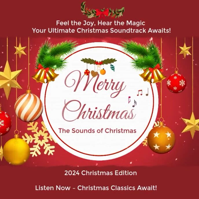 Red Modern & Minimal Christmas Symphony Album Cover Template | PosterMyWall