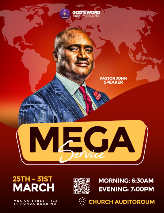 Copy of Red Modern & Minimal Church Flyer (us Letter | PosterMyWall