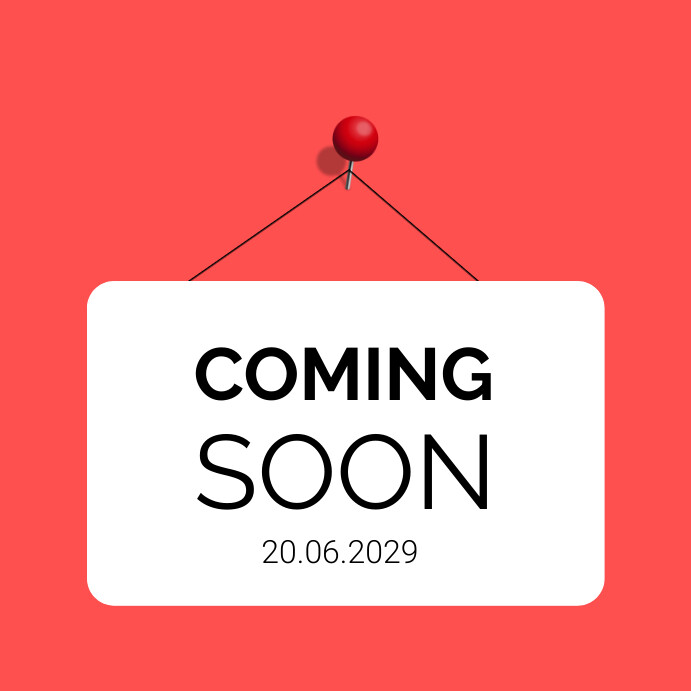Red Modern & Minimal Coming Soon Instagram Po Template | PosterMyWall
