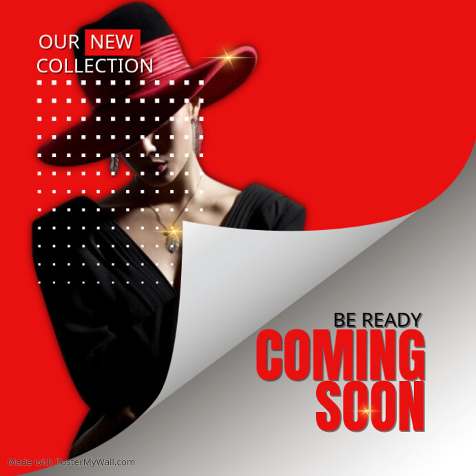 Red Modern & Minimal Coming Soon Instagram Post Template | PosterMyWall