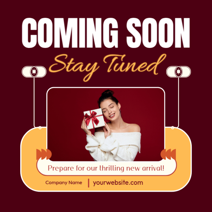 Plantilla de Red Modern & Minimal Coming Soon Promo Instagram Post ...