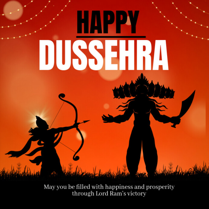 Copy of Red Modern & Minimal Dussehra Day Instagram Post | PosterMyWall