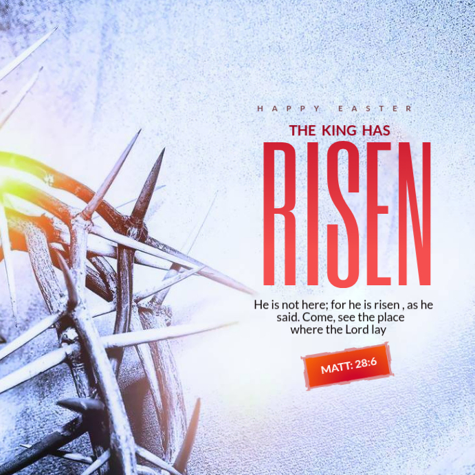Red Modern & Minimal Easter Church Lent Service Instagram Flyer Poster ...