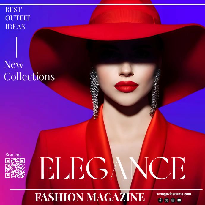 Red Modern & Minimal Fashion Magazine Ads Vid Template | PosterMyWall