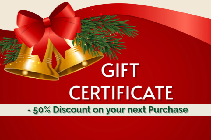 Copy of Red Modern & Minimal Gift Certificate Banner 4' × 6' | PosterMyWall