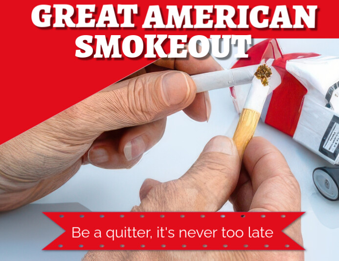 Copy of Red Modern & Minimal Great American Smokeout Flyer (us Letter ...