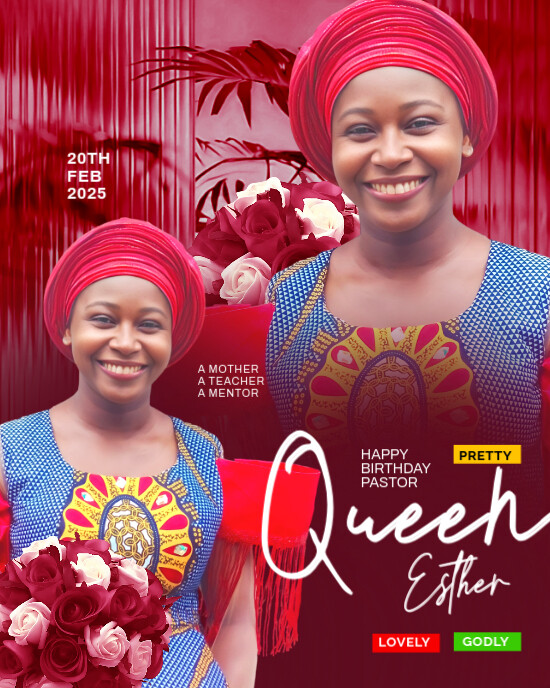 Copy of Red Modern & Minimal Happy Birthday Template Instagram Portrait ...