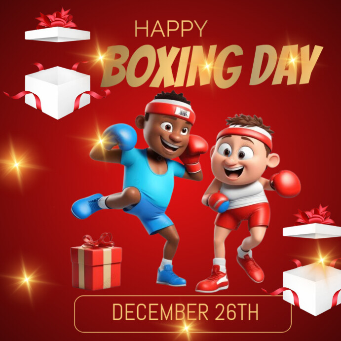 Copy of Red Modern & Minimal Happy Boxing Day Instagram Post | PosterMyWall