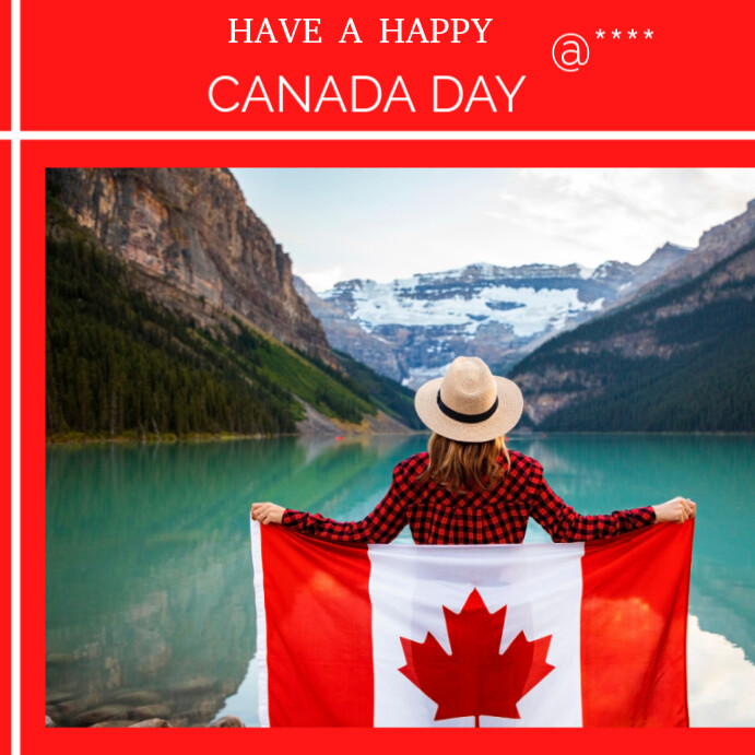 Red Modern & Minimal Happy Canadian Day Instagram Post Instagram Post ...