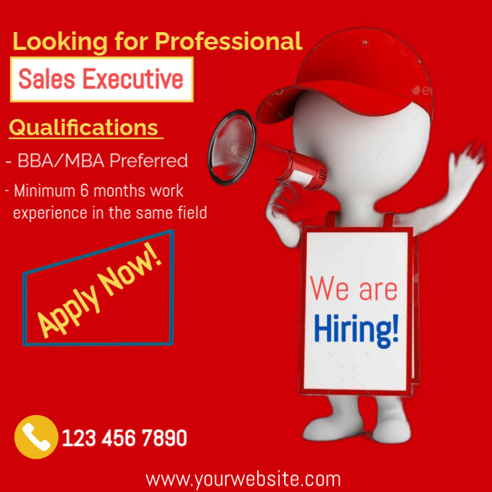 Copy of Red Modern & Minimal Job Vacancies Advertisement Instagram Post ...