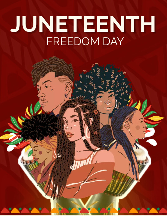 Red Modern & Minimal Juneteenth Flyer (us Let Template | PosterMyWall
