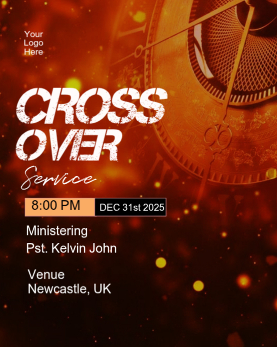 Red Modern & Minimal Modern Church Crossover Flyer Instagram Portrait ...