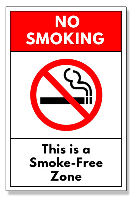 Copy of Red Modern & Minimal No Smoking Notice Template Poster ...