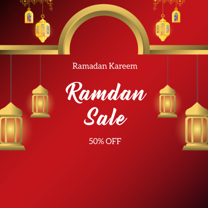 Copy of Red Modern & Minimal Ramadan Sale Instagram Post | PosterMyWall