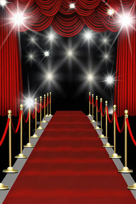 Red Modern & Minimal Red Carpet Spotlight Entrance Poster Template | PosterMyWall