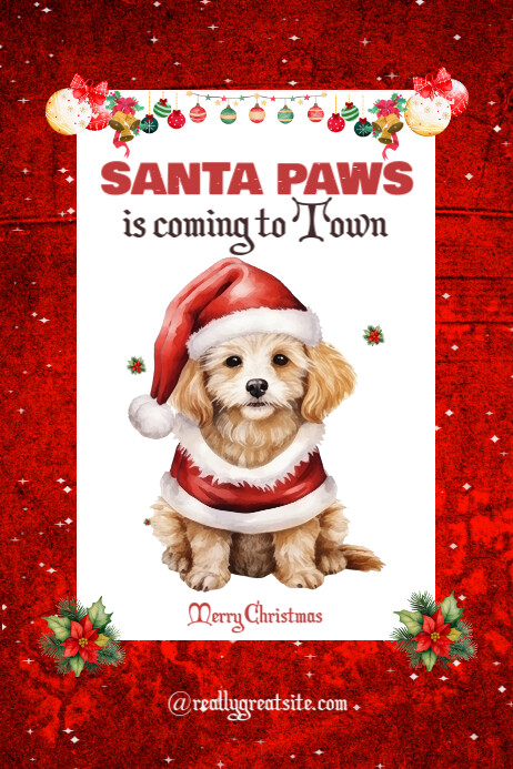 Red Modern & Minimal Red Christmas Poster Template | PosterMyWall