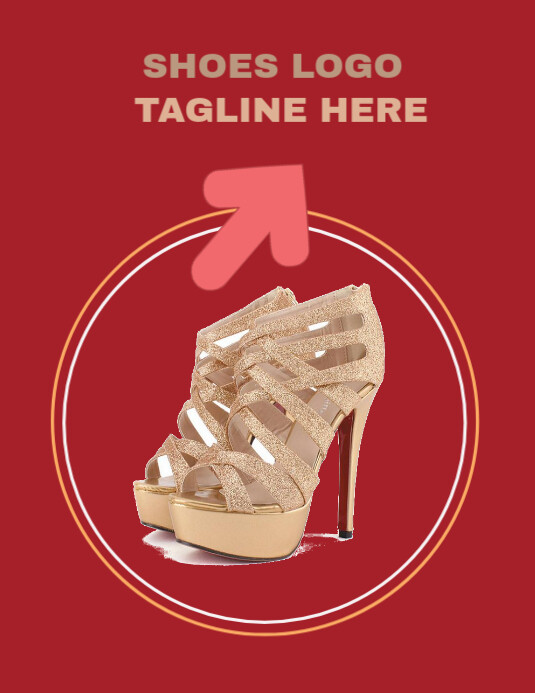 Copy of Red Modern & Minimal Sandal Shoe, Ladies Sandal Background ...