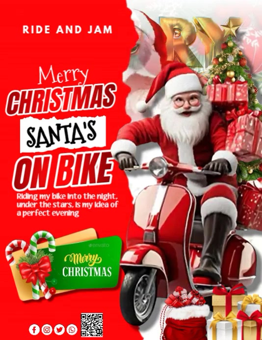 Plantilla de Red Modern & Minimal Secret Santa Flyer (us Letter ...