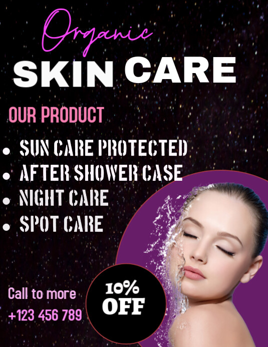 Red Modern & Minimal Skin Care Flyer (us Letter) Template | PosterMyWall