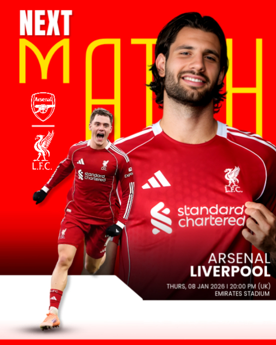 Red Modern & Minimal Soccer Matchday Instagram Portrait Template ...