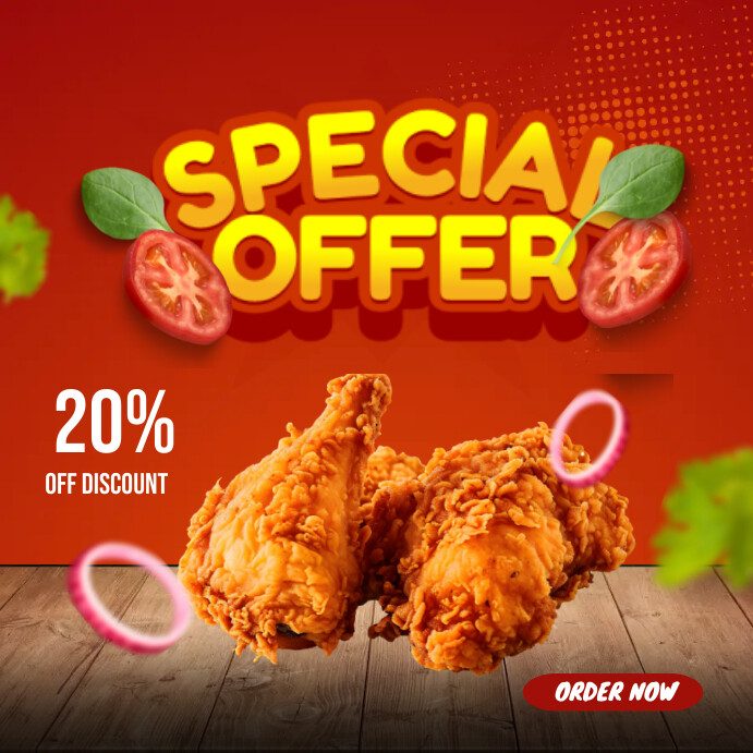 Red Modern & Minimal Special Offer Instagram Template | PosterMyWall