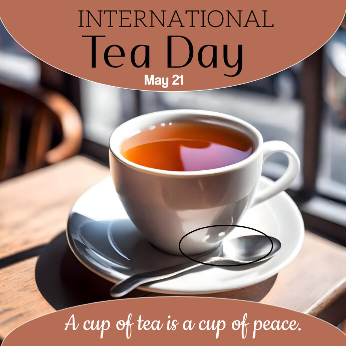 Copy of Red Modern & Minimal Tea Day Instagram Post | PosterMyWall
