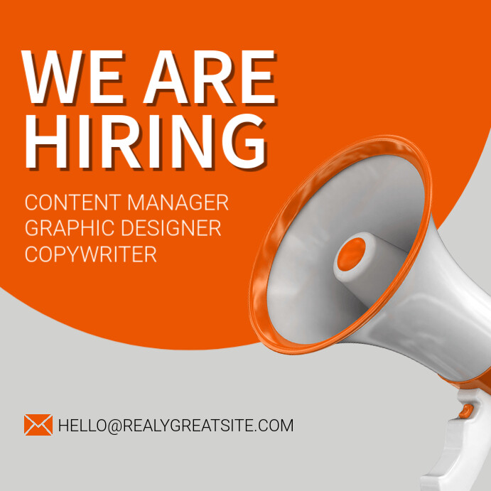 Red Modern & Minimal We Are Hiring Instagram Post Template | PosterMyWall