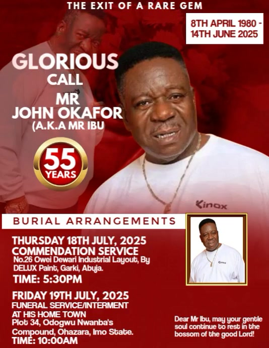 Plantilla de Red Modern & Minimal Funeral/burial Arrangement Flyer (us ...