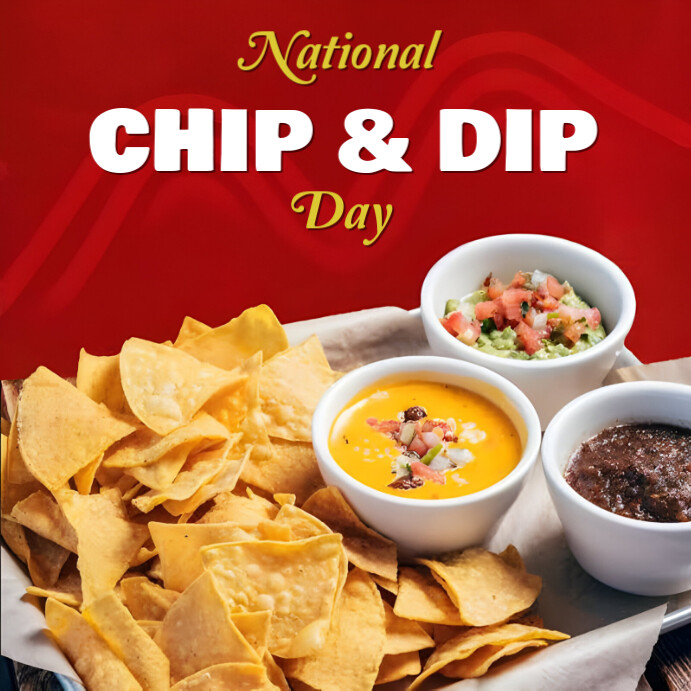Copy of Red Modern & Minimal National Chip And Dip Day Instagram Post ...