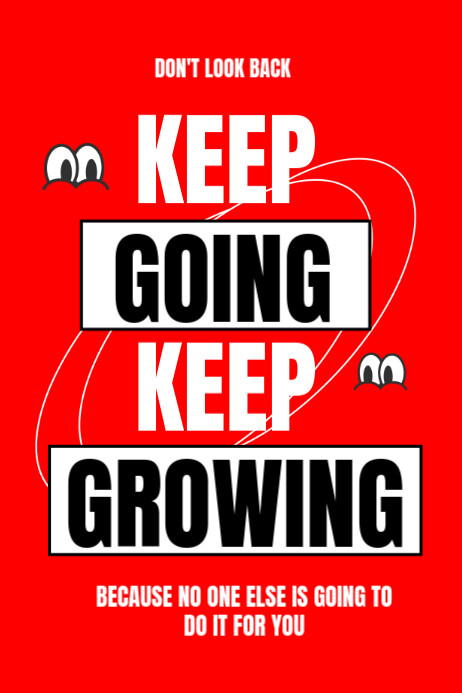 Red Motivational Quote Poster Template | PosterMyWall