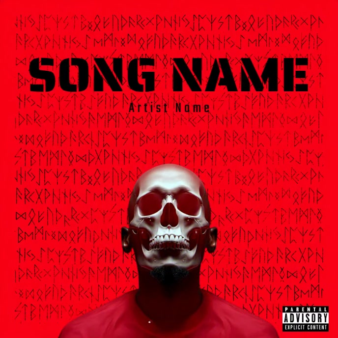 Red Music Album Cover Album Cover Video Template | PosterMyWall